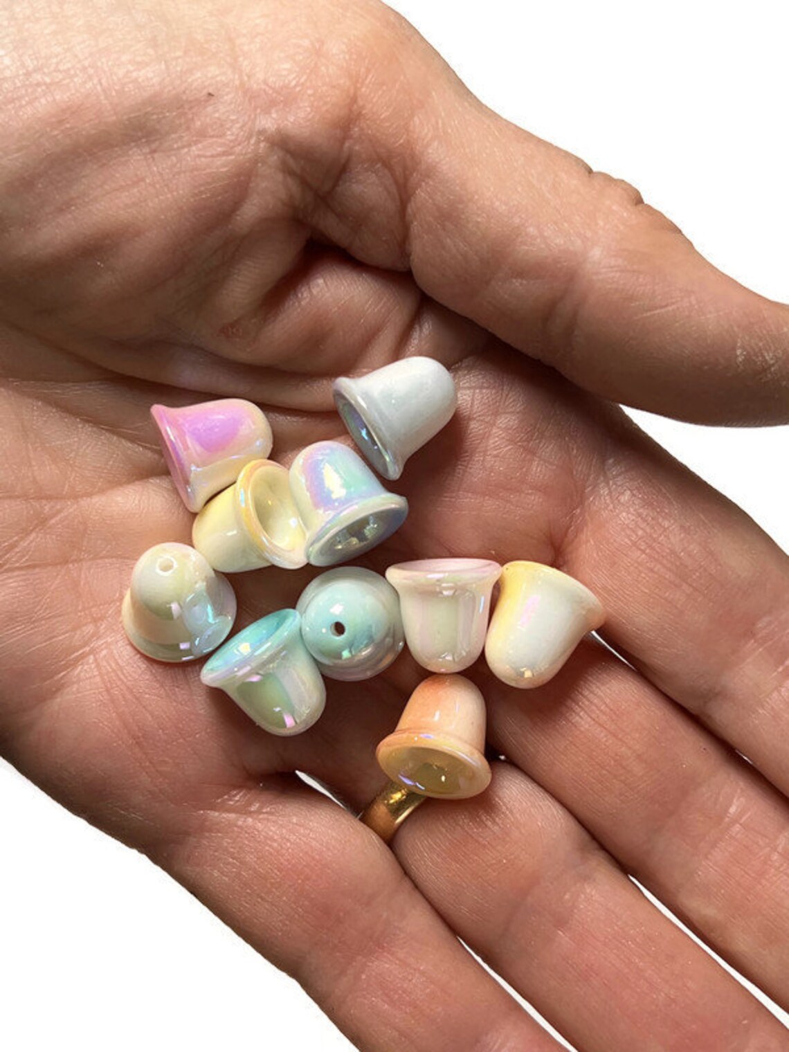 Shimmer Bell Beads Acrylic,20 CT - Etsy