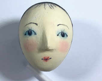 Hand-painted doll face plaster doll head | Etsy