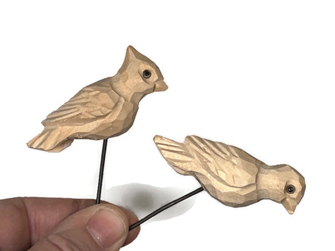 Small Wood Carved Bird - Etsy