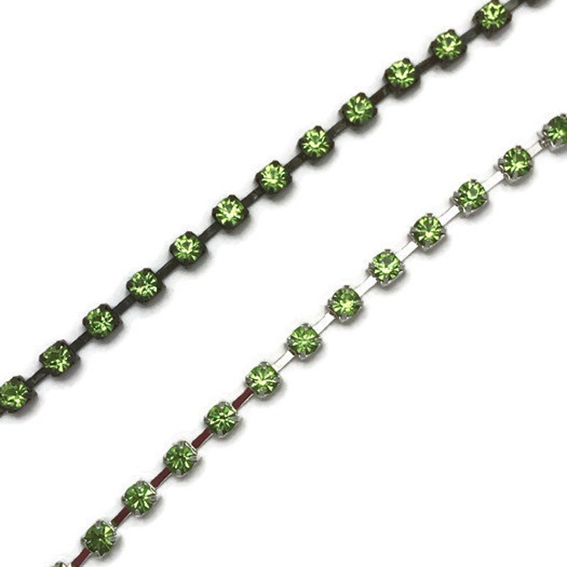 Rhinestone Cup Chain - Etsy