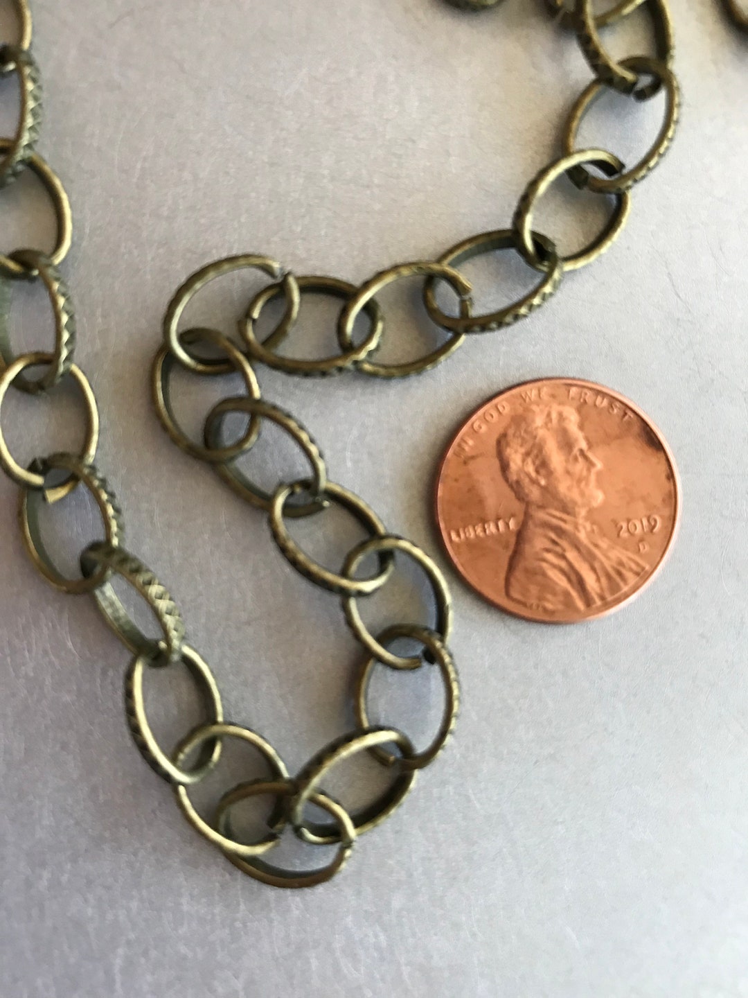 Bronze Jewelry Chain Open Oval Link by the Yard - Etsy