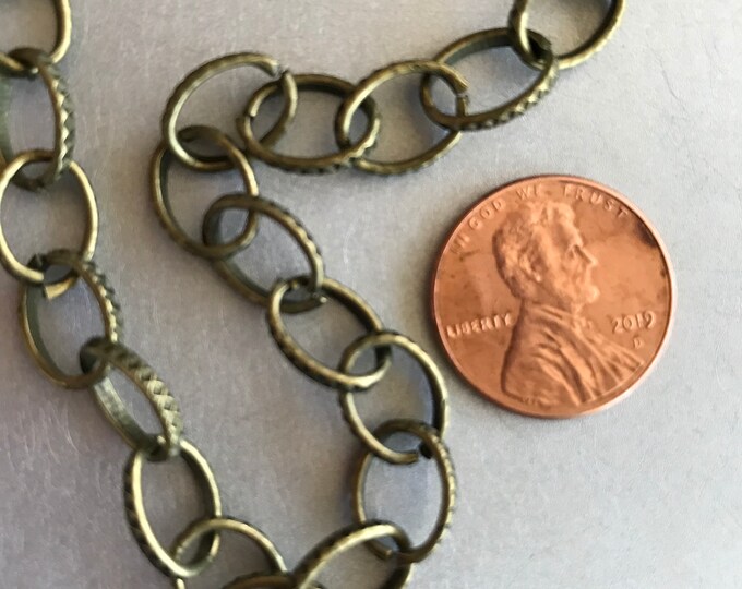 Bronze Jewelry Chain Open Oval Link by the Yard - Etsy