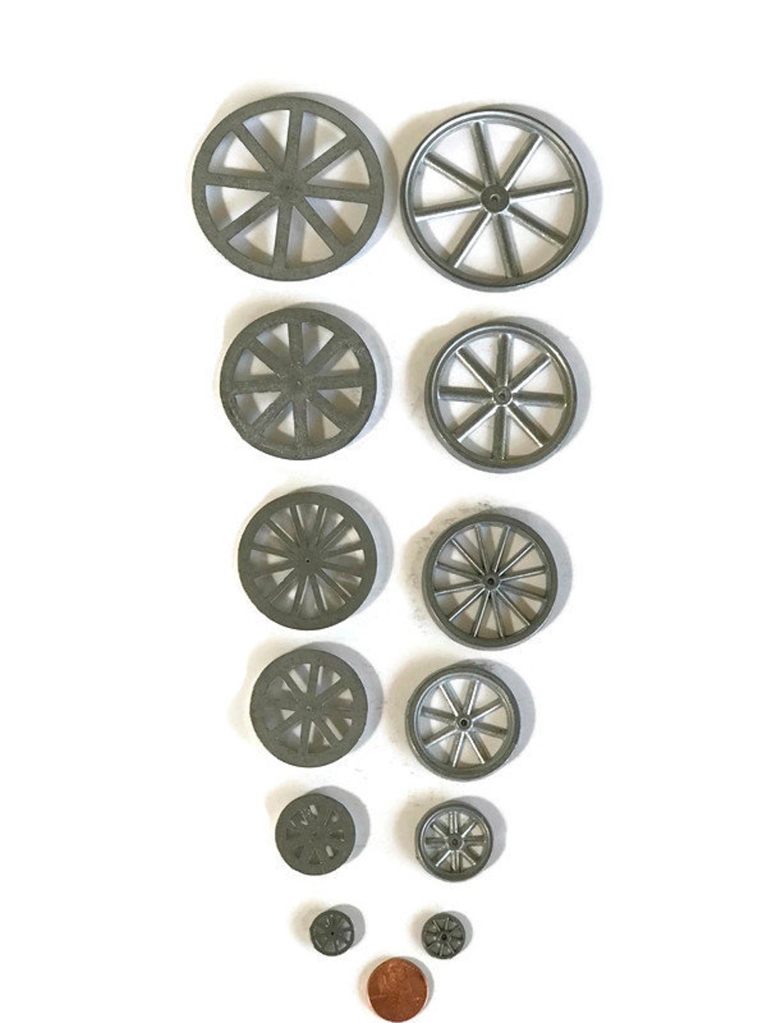 Spoked Metal Toy Wheels: Vintage Style, USA Made (set of 4) - Etsy