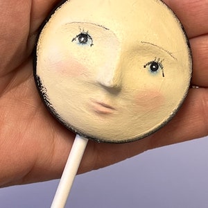 Handmade Cast Moon Face Doll Head - Etsy