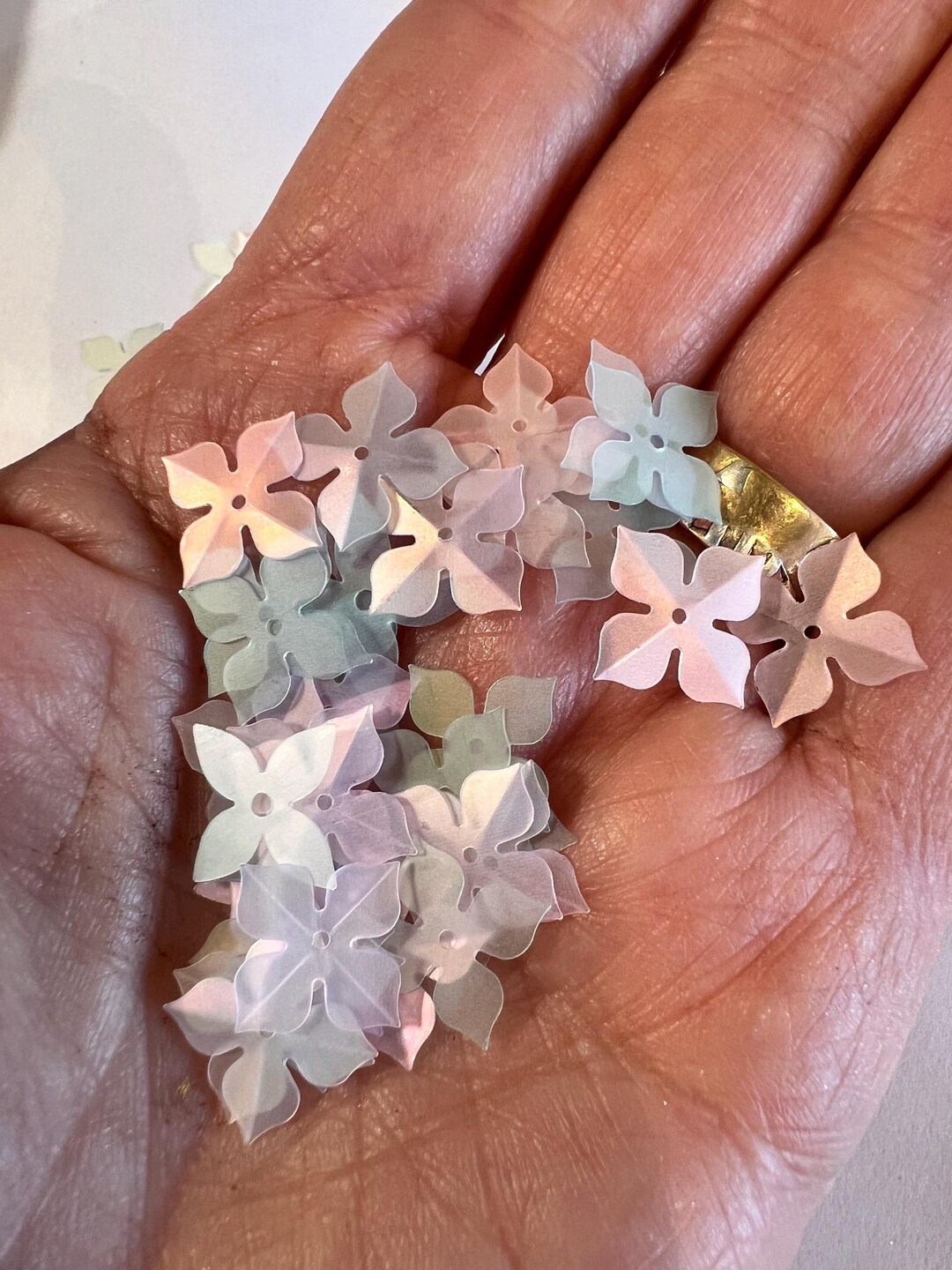 1 Oz. Matt Four Petal Translucent Sequin Mix in Pastel Colors - Etsy
