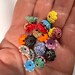 20, Domed Small Flower Bead Caps, Glazed Porcelain Color Mix 10mm - Etsy