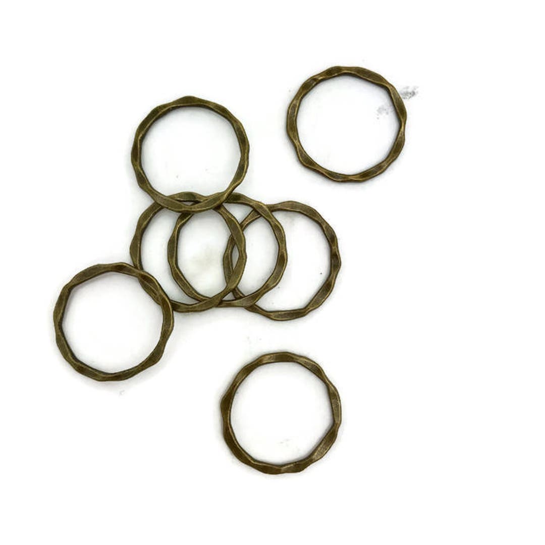 20, Large Bronze Linking Ring Connectors - Etsy