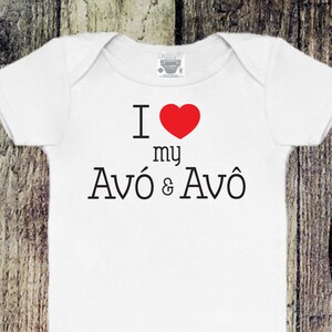 I Love My Avó and Avô Bodysuit, Portuguese Grandparents, Avó & Avô ...