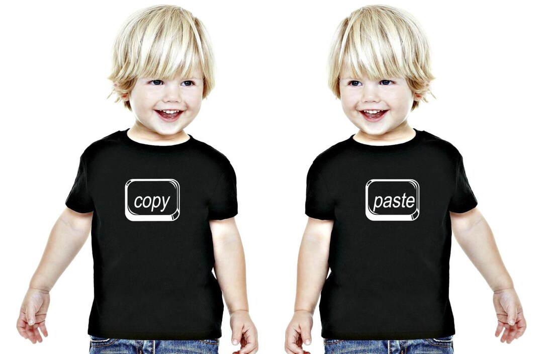 Twins Copy Paste T-shirts: Geek Twin Matching Tees - Etsy