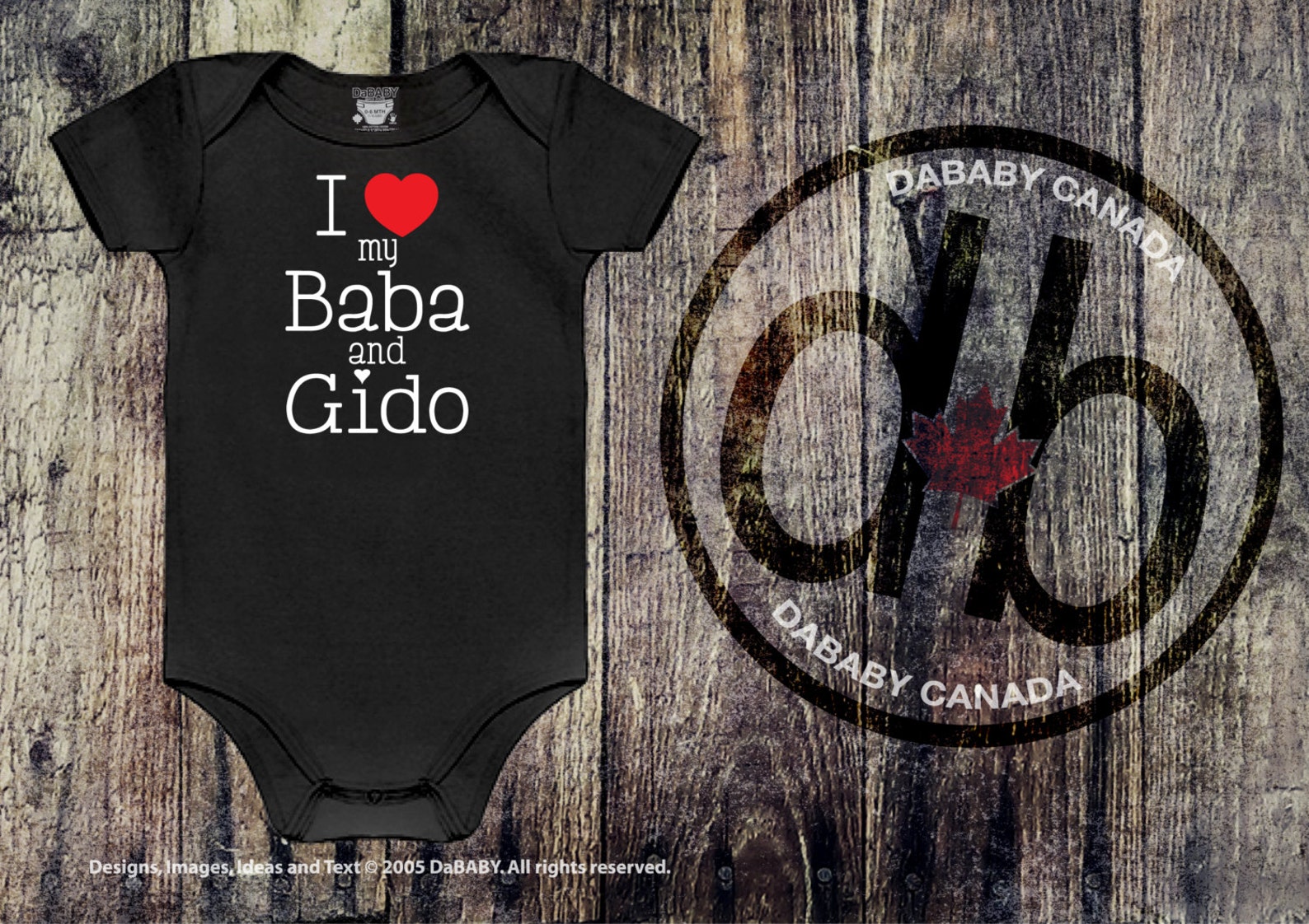 I Love My Baba and Gido Bodysuit, I Love My Baba & Gido T-shirt ...
