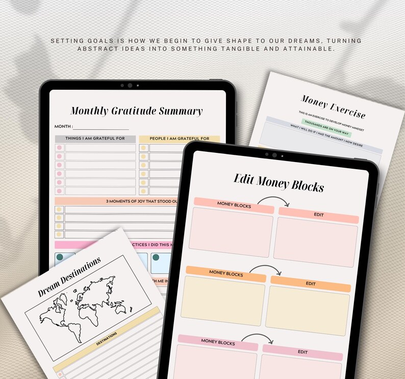 Manifestation Journal, Law of Attraction Planner, Goal Setting Workbook ...