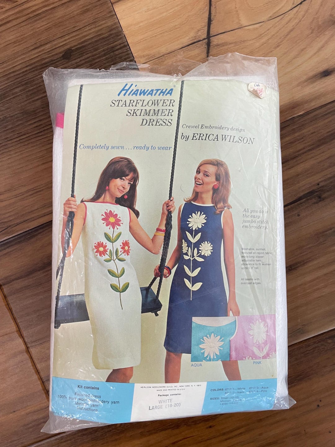 1960s Dress Embroidery Kit Complete With White Dress Hiawatha ...