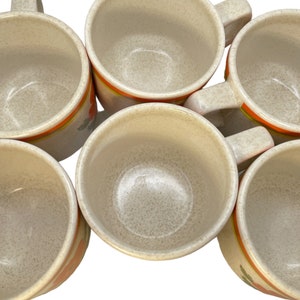 Vintage Temper-ware by Lenox Fire Flower Coffee Cups Set of Six Orange ...