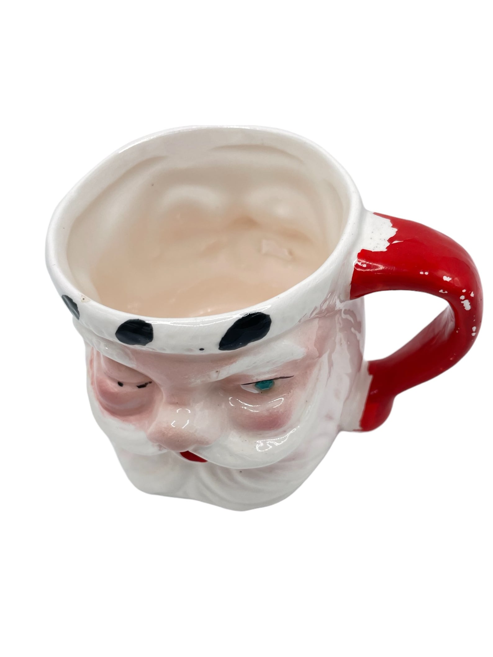 Vintage Winking Double Face Santa Mug With Rhinestone Eye Two - Etsy