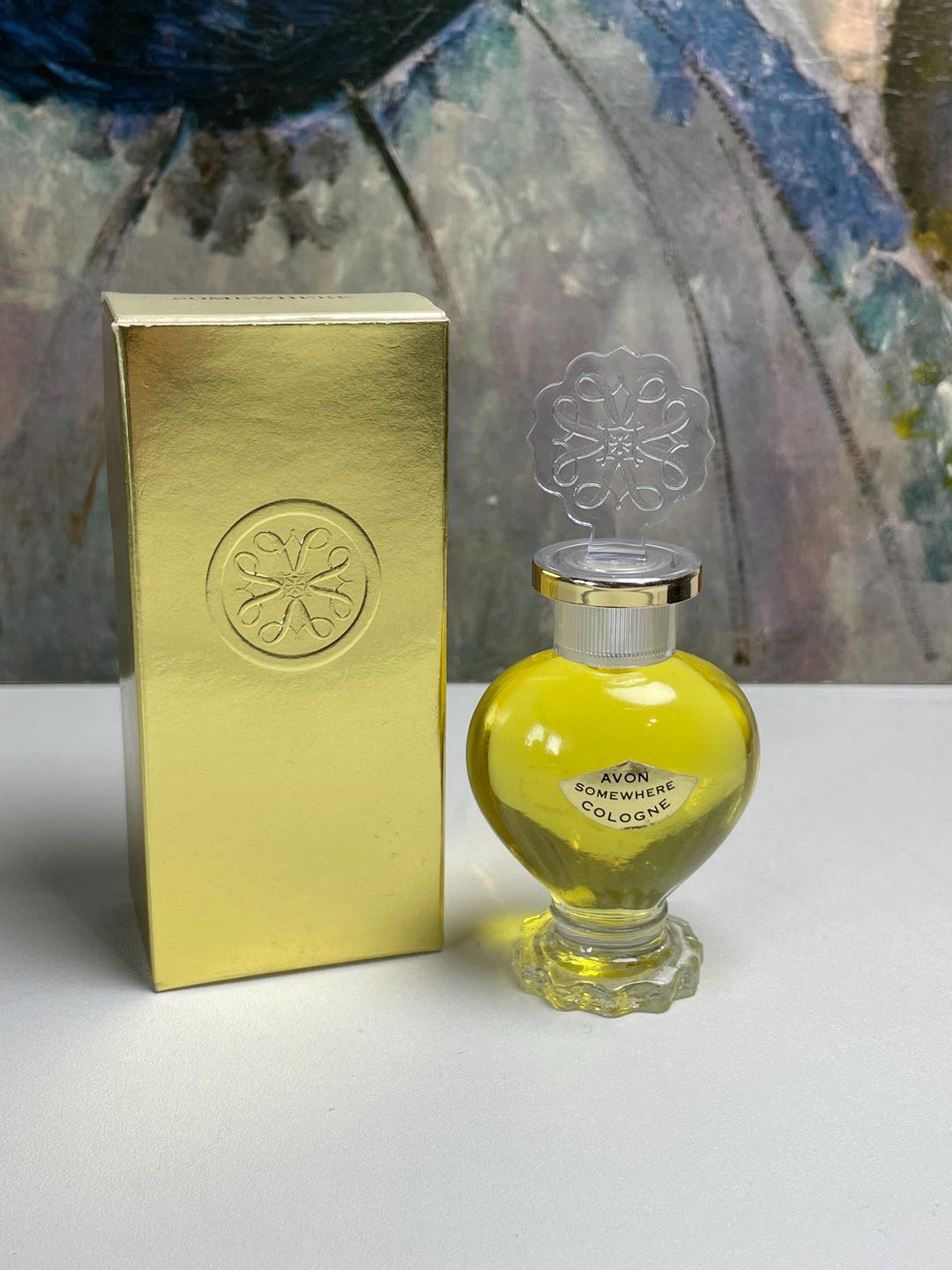 Vintage Avon Somewhere Cologne Heart Shaped Bottle .5 Fl Oz New Old ...