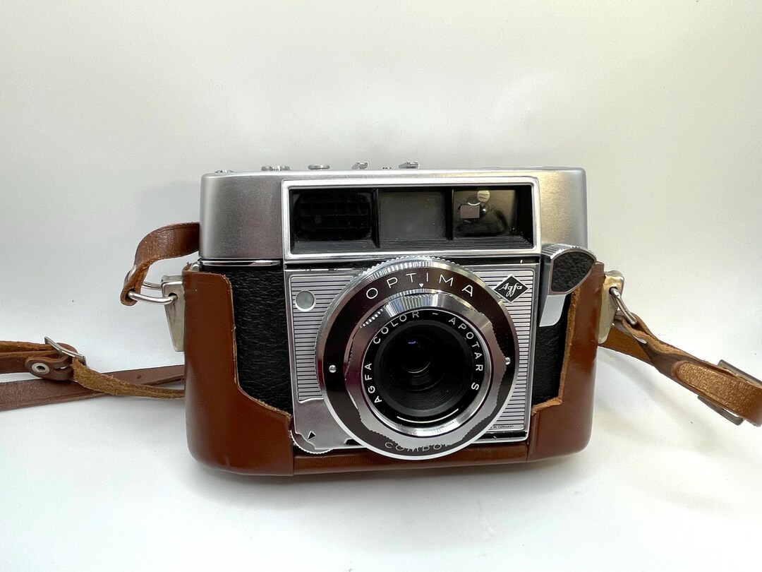 Vintage Agfa Optima Compur German Camera With Leather Case 1959 Nice ...