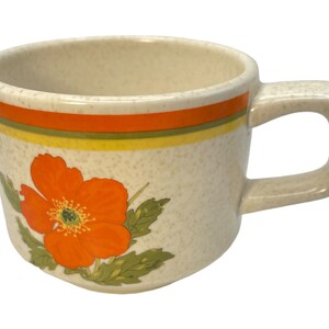 Vintage Temper-ware by Lenox Fire Flower Coffee Cups Set of Six Orange ...