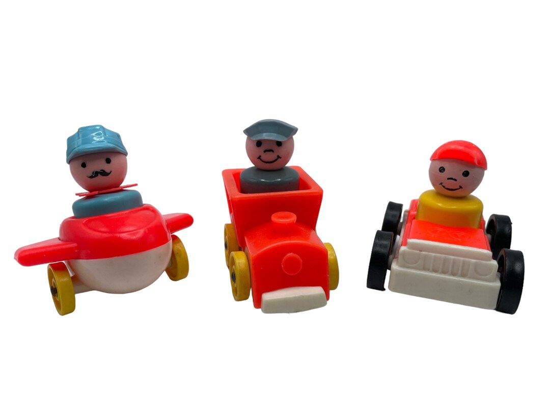 Vintage Fisher Price Little People Vehicles and Little People Plane ...