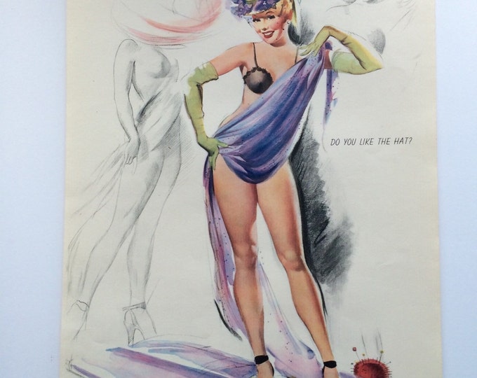 Elliott Freeman Calendar Pin up Artists Sketch Pad May 1949 Calendar Pin up Girl "do You Like ...