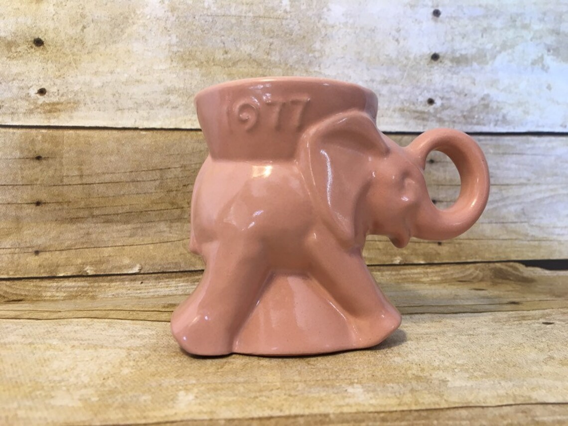 1977 Frankoma Pottery GOP Mug Frankoma Pink Republican GOP - Etsy