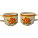 Vintage Temper-ware by Lenox Fire Flower Coffee Cups Set of Six Orange ...