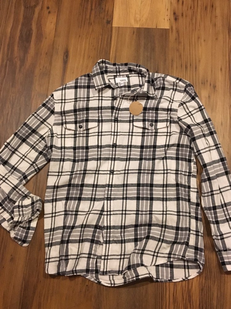 Upcycled Flannel Shirt, Firefighter Back Patch Flannel Shirt, Fireman's ...