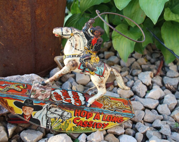 RARE Hopalong Cassidy Wind up Tin Toy by Marx - Etsy