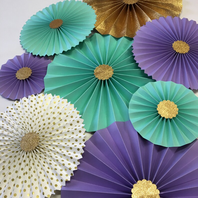 Mermaid Paper Fans Under the Sea Party Decor Mermaid | Etsy