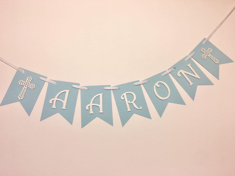 Baptism Decor First Communion Cross Banner Gold Glitter - Etsy
