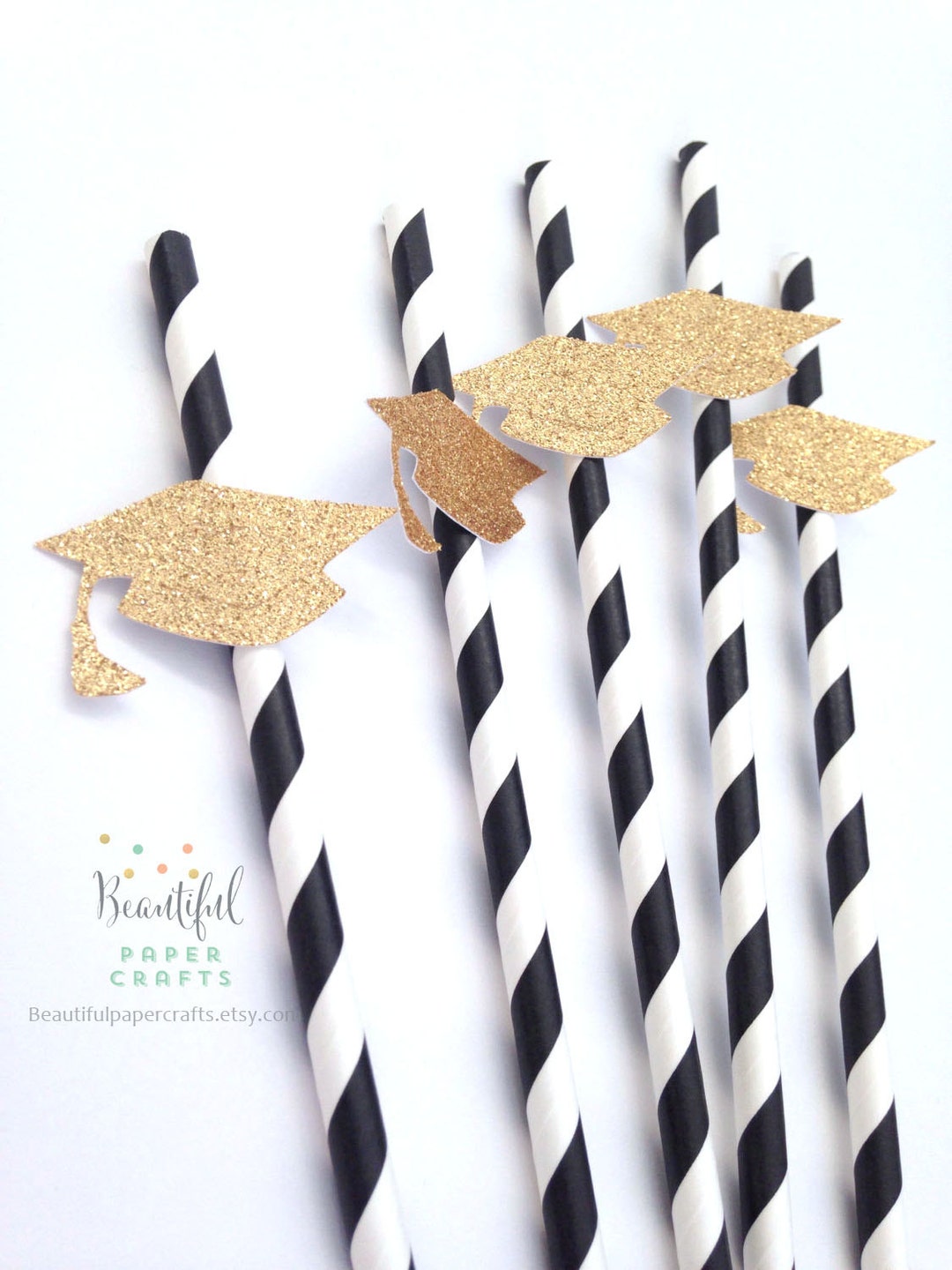 Graduation Straws Gold Grad Party Graduation Decorations 2022 ...