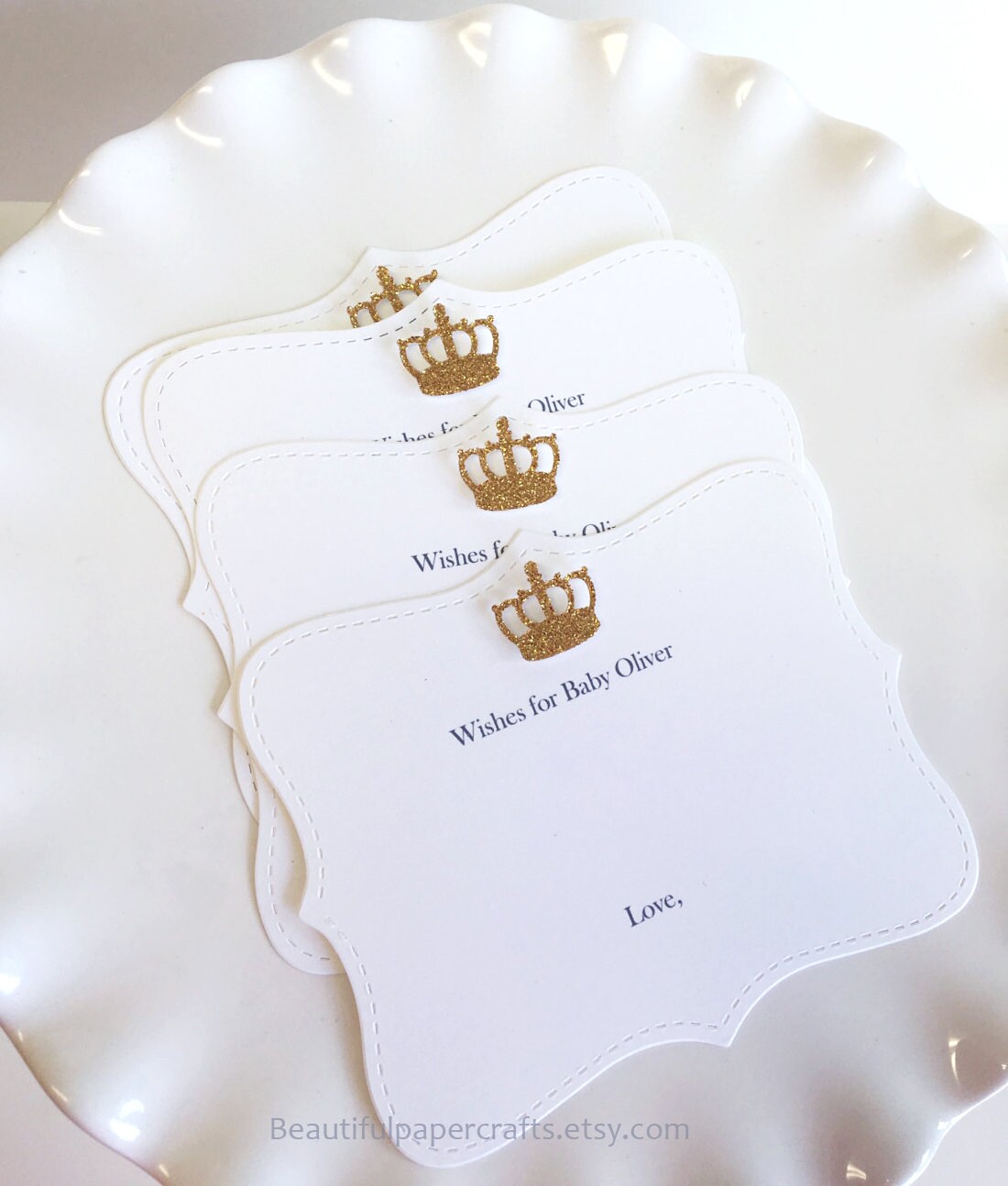 Prince Wish Cards Gold Glitter Crown Little Prince Baby - Etsy