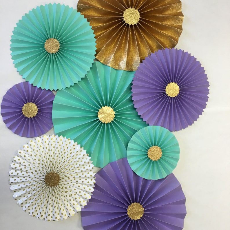 Mermaid Paper Fans Under the Sea Party Decor Mermaid | Etsy