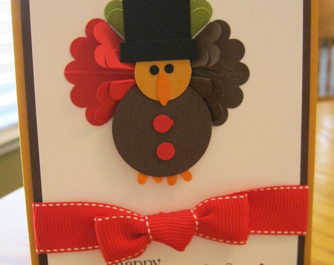 Handmade Happy Thanksgiving Card Turkey Card - Etsy