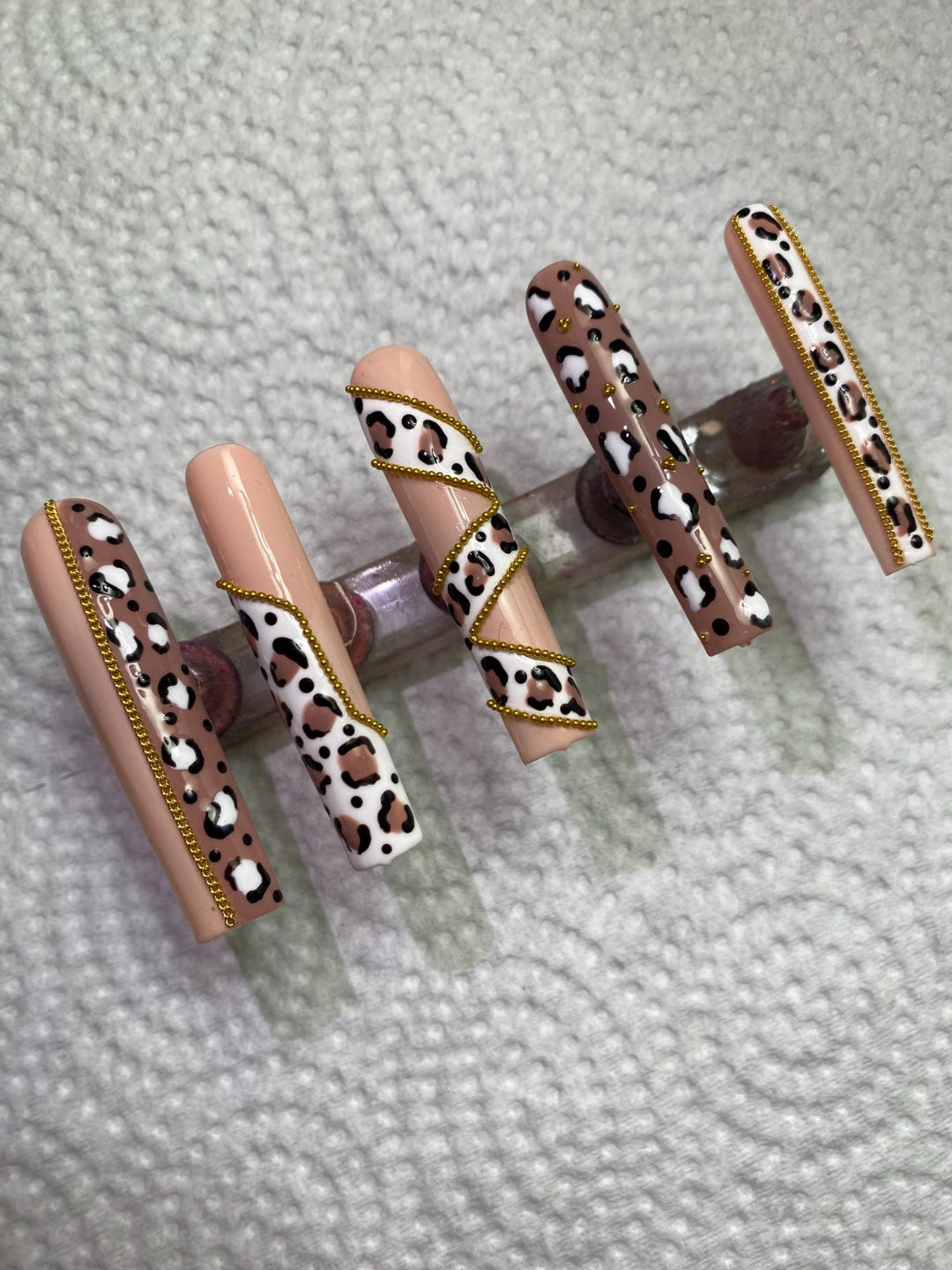 XXXL Handmade Cheetah Print Nails - Etsy