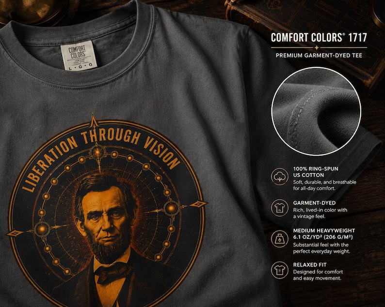Abraham Lincoln Liberation Through Vision Tee, Vintage Americana ...