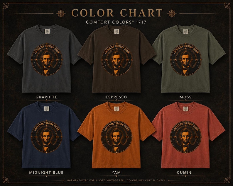 Abraham Lincoln Liberation Through Vision Tee, Vintage Americana ...