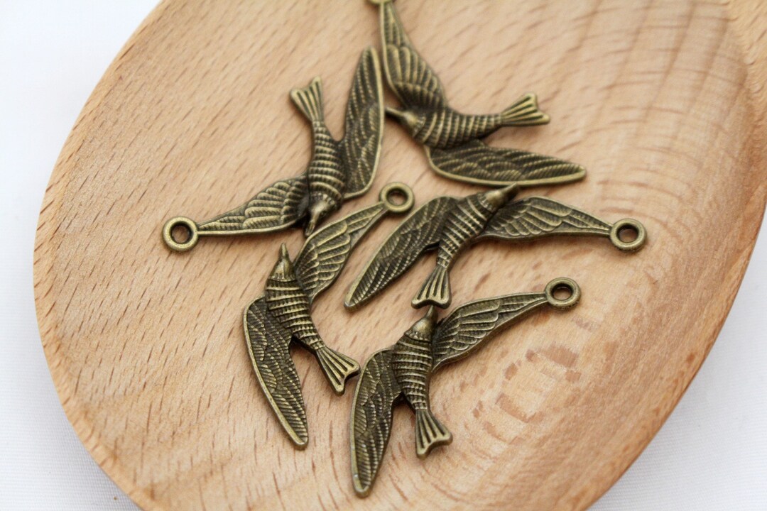 Antique Bronze Flying Sparrow Connectors 37x18mm 4pcs - Etsy