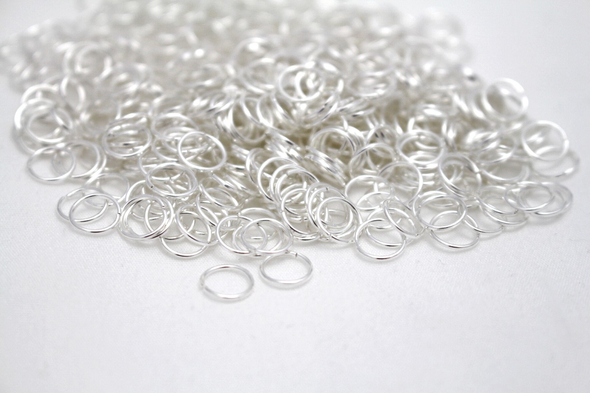 BULK LOT: Silver Plated Iron Jump Rings 7mm OD 20g | Etsy