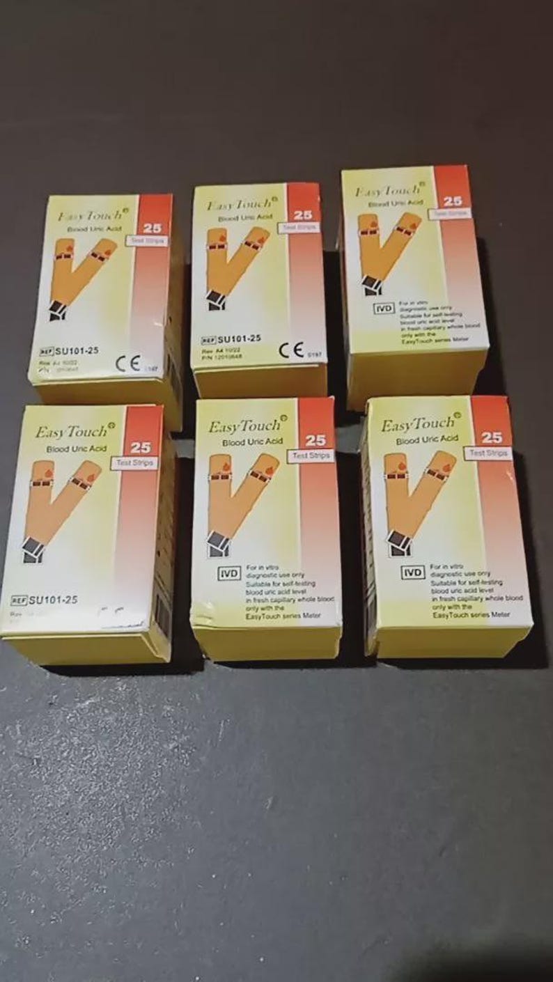 Blood Uric Acid Test Strips Easy Touch Compatible Health Monitor Home ...