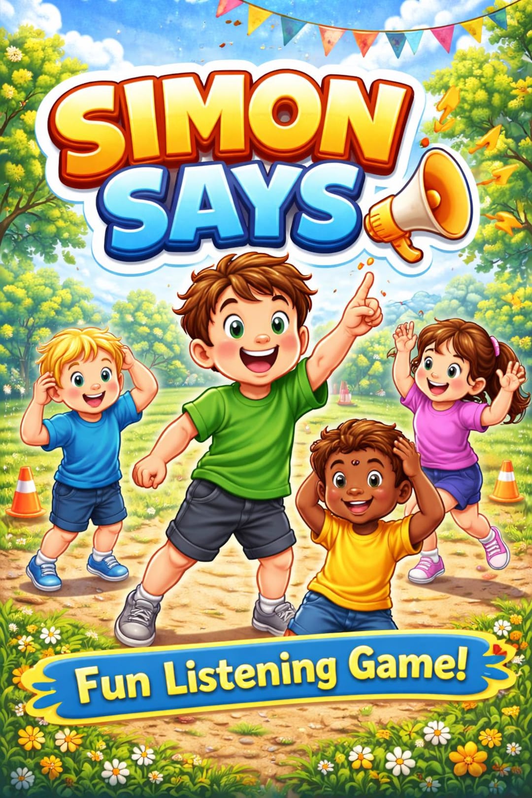 Simon Says Printable Game Card | Outdoor Kids Listening Activity (PDF ...