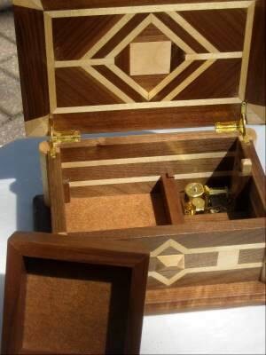 Handmade Walnut Music Box - Etsy