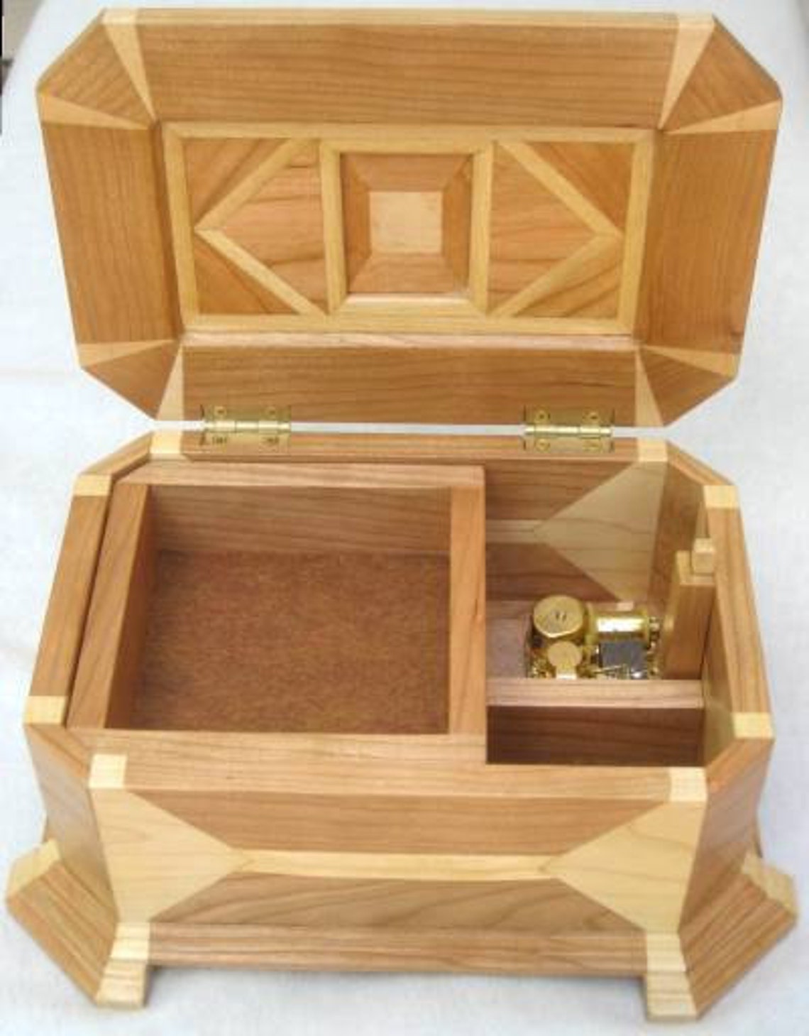 Handmade Cherry Wood Music Box - Etsy