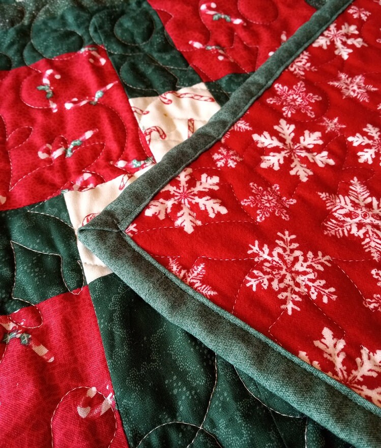 Christmas Handmade Patchwork Quilt - Etsy