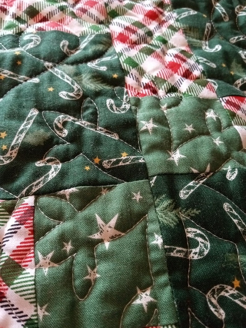 Christmas Handmade Patchwork Quilt With Flannel Backing - Etsy