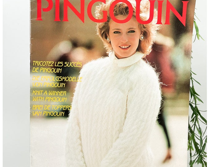 Vintage Pingouin Knitting Pattern Magazine | Women's Knit Sweaters ...