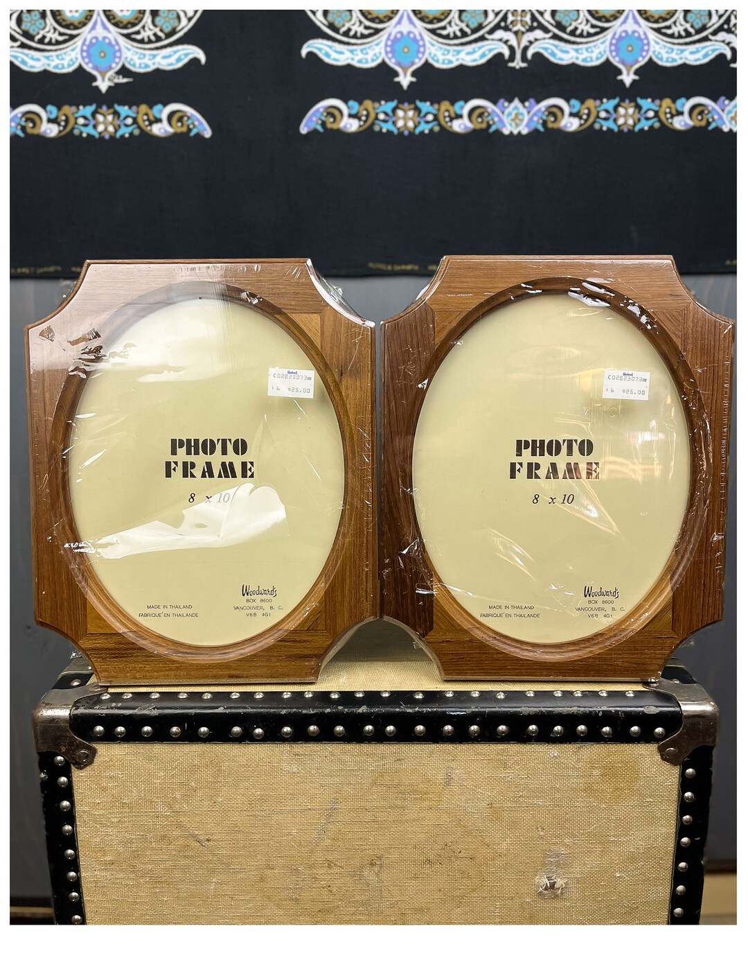 Pair of Picture Frames Vintage 70's Brown Hardwood Picture Frames ...