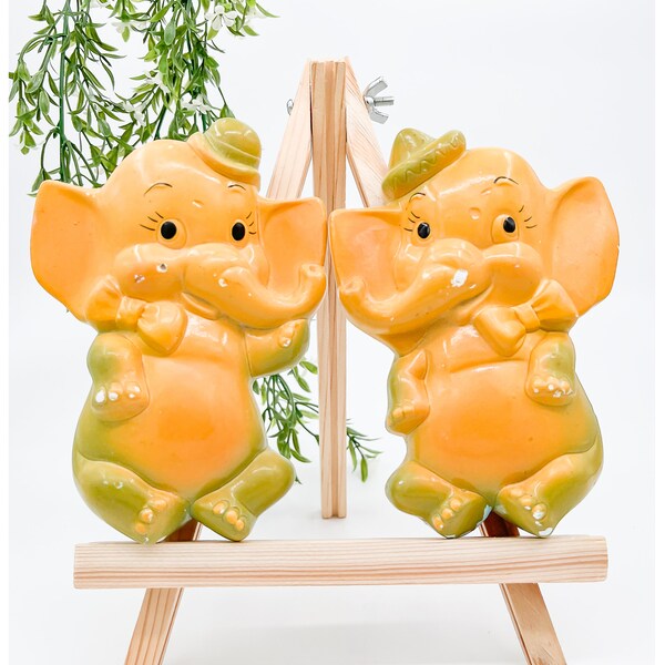 Chalkware Elephants - Etsy
