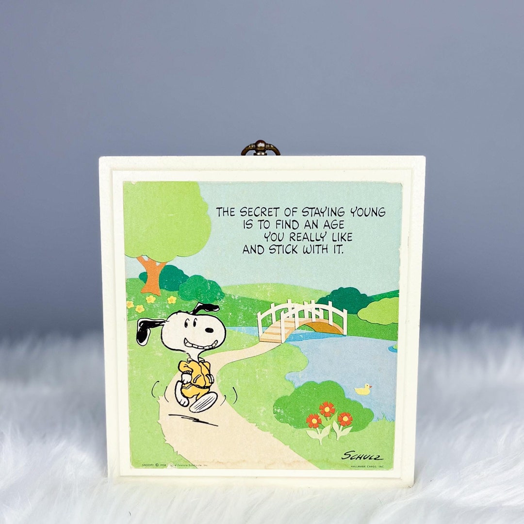 Vintage Hallmark Plaque 80's Peanut's Snoopy by Schulz Wall Hanging the ...