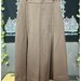 Pleated Secretary Skirt Vintage 70's Taupe Brown Women's Skirt Below ...