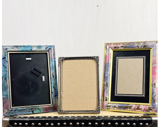 Three Picture Frames Lot | Vintage Set of 3 Frames | Craft Supply - Etsy